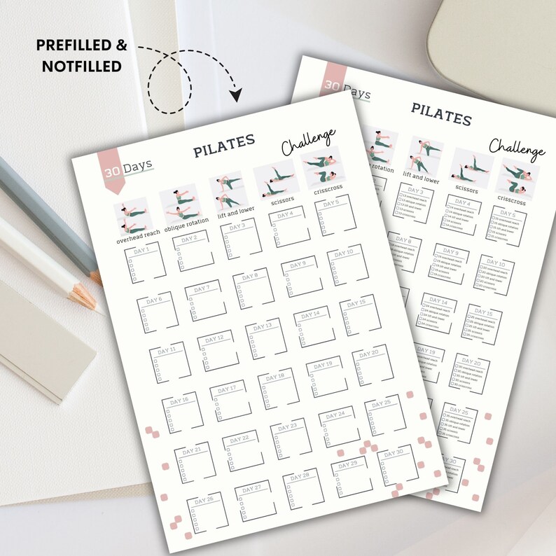 30 Day Pilates Challenge | Lose Belly Fat | Pilates | House Workout ...