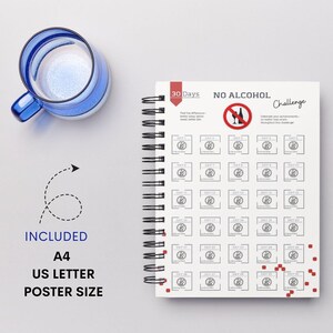30-day No Alcohol Challenge Tracker: Health Habit (digital Download) - Etsy