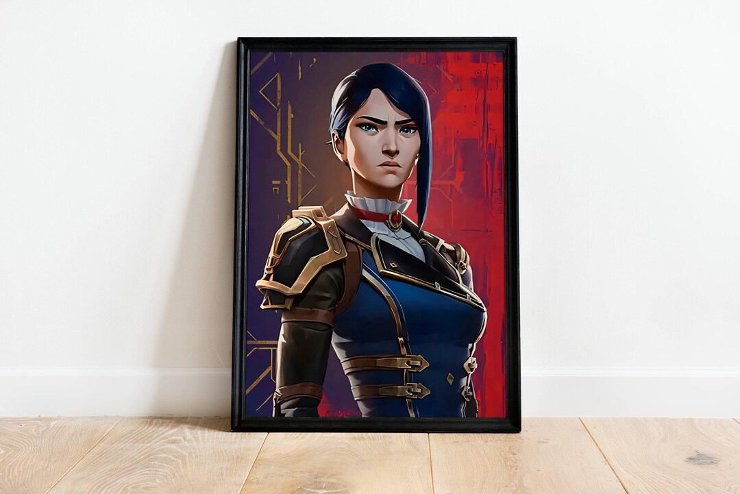 Arcane Caitlyn Poster, League of Legends Art, Gaming Wall Decor ...