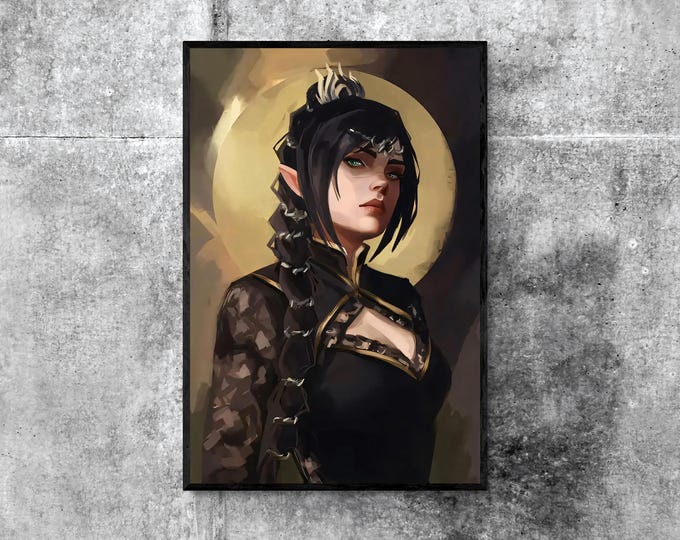 Shadowheart Codex Poster | Gaming Wall Art, Custom Baldur's Gate Fanart ...