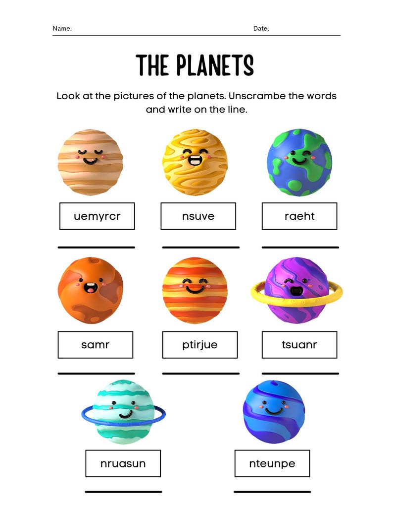 Solar System Printable Worksheets | Fun & Educational Space Activities ...