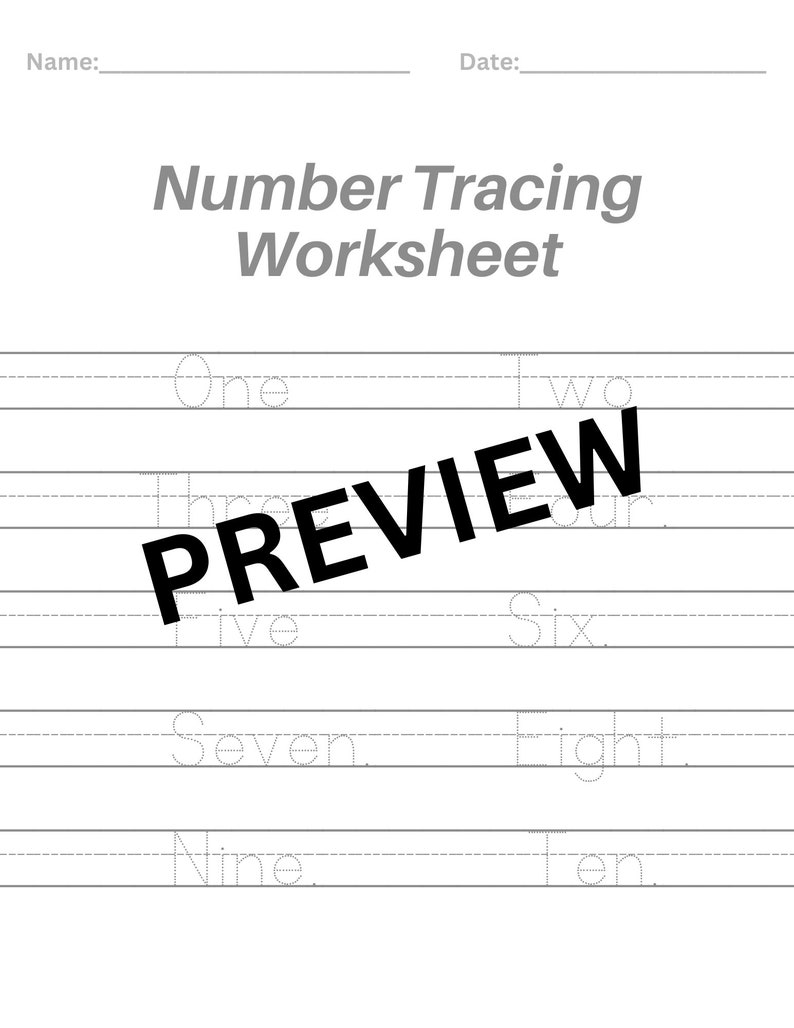 Tracing Worksheets, 34 Printable Pages - Etsy