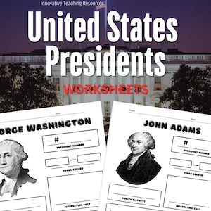 US Presidents Biography Activity Printable Worksheets Social Studies ...