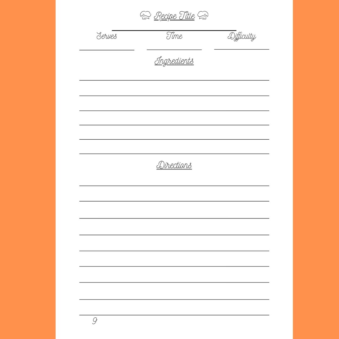 Recipe Book Interior - Etsy