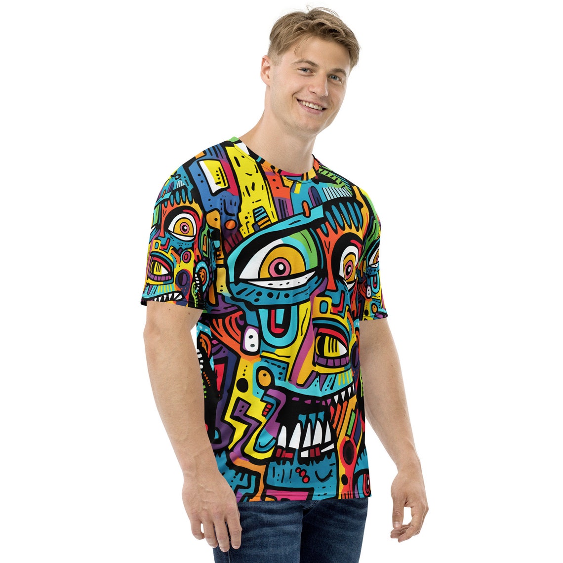 Trippy (AOP) Psychedelic Shirt for Men Cool Tee for Student Vibrant ...