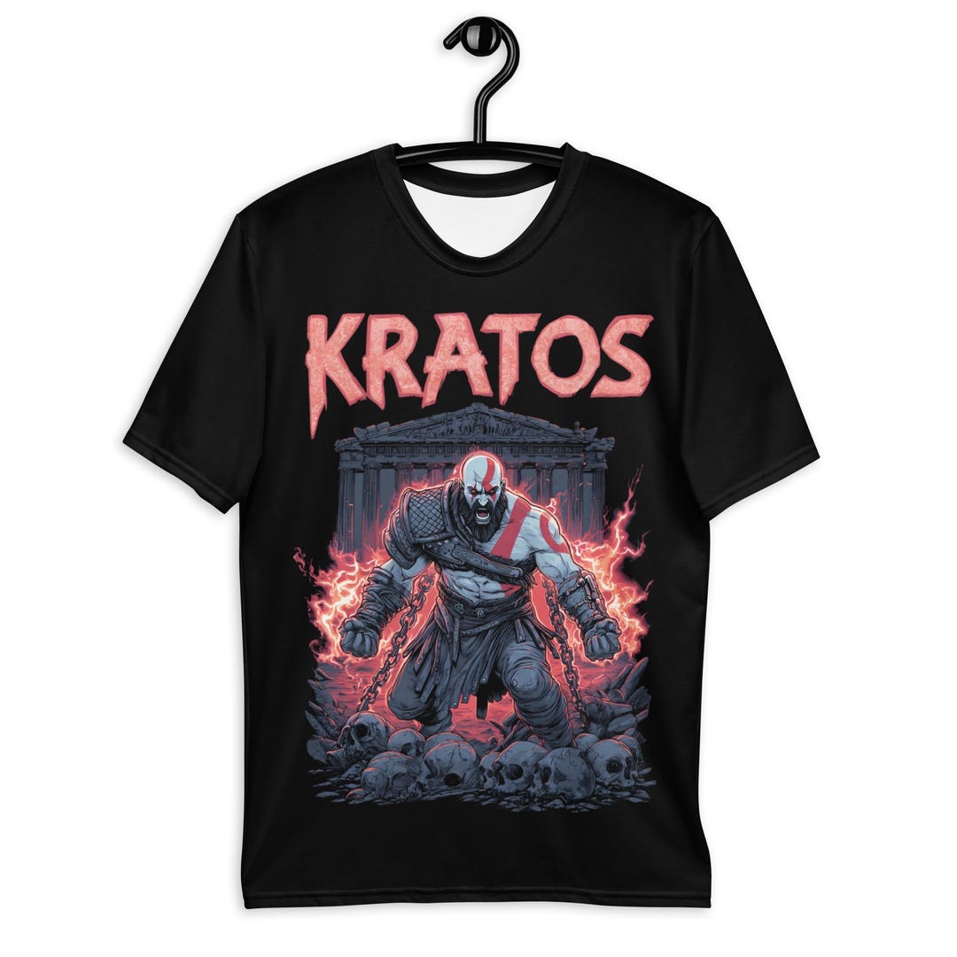 Kratos God of War T-shirt, Greek Mythology Graphic Tee - Etsy