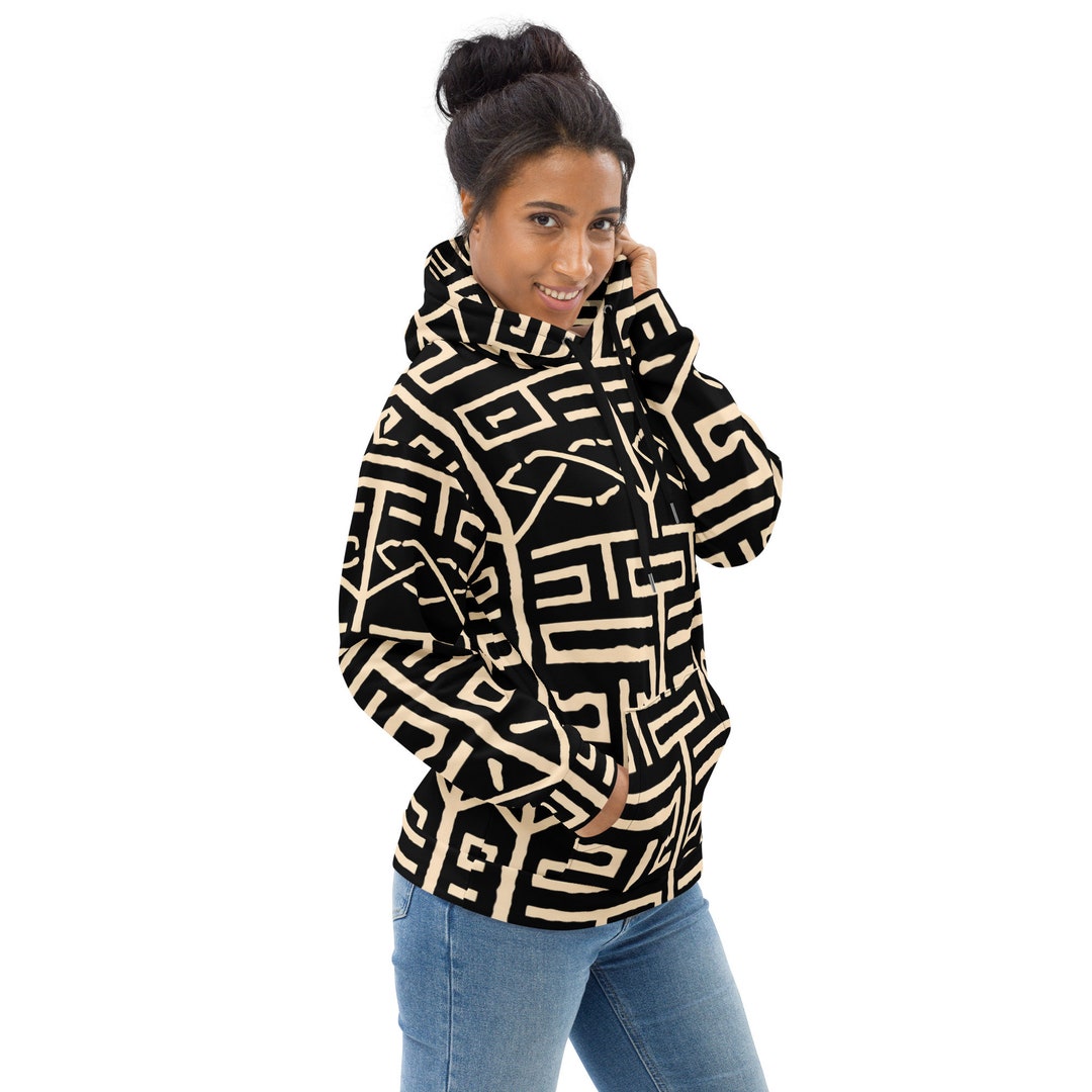 Mud Cloth Print Unisex Hoodie: Afrocentric Design - Etsy
