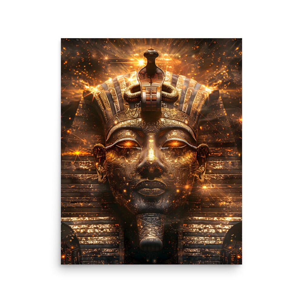 Graphic King Tut Poster Gift Idea for Student Digital Wall Art Home ...