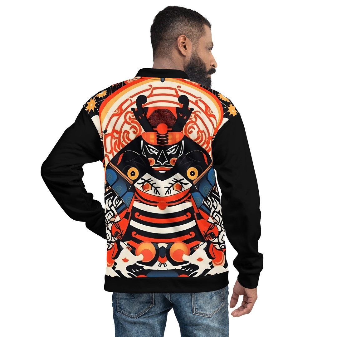 Graphic Samurai Unisex Bomber Jacket: Lightweight Streetwear - Etsy