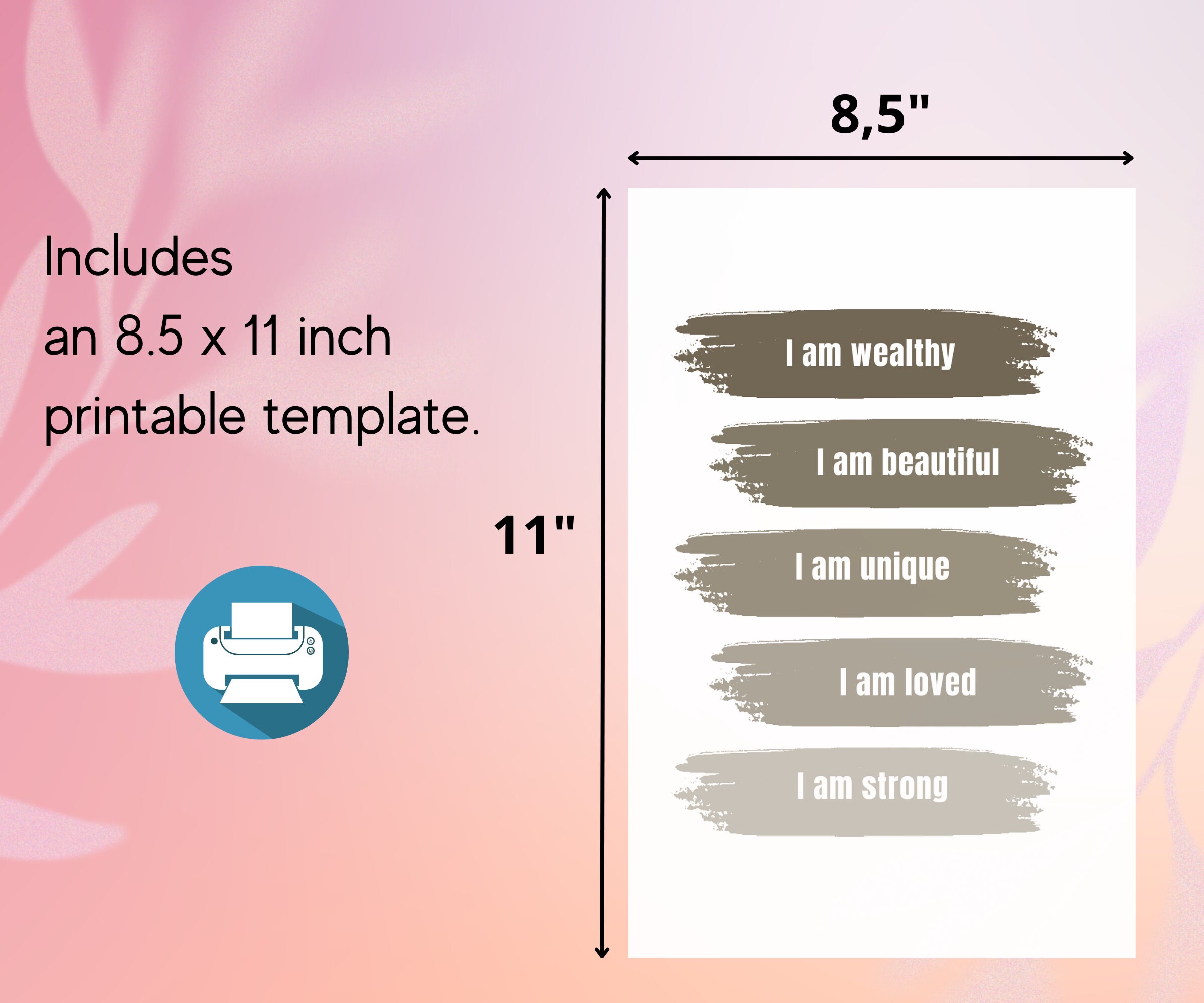 Printable Affirmation Poster - Etsy