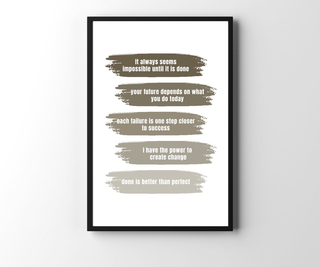 Printable Motivation Quotes Poster - Etsy
