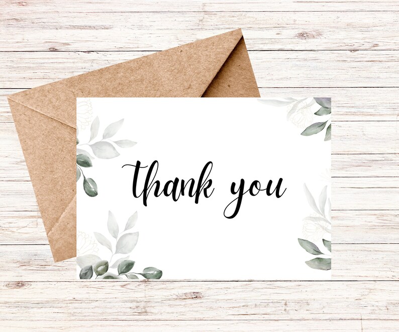 Printable Thankyou Card, Thank You Card - Etsy