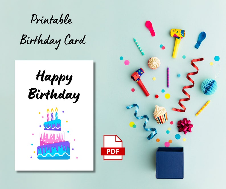 Printable Birthday Card - Etsy