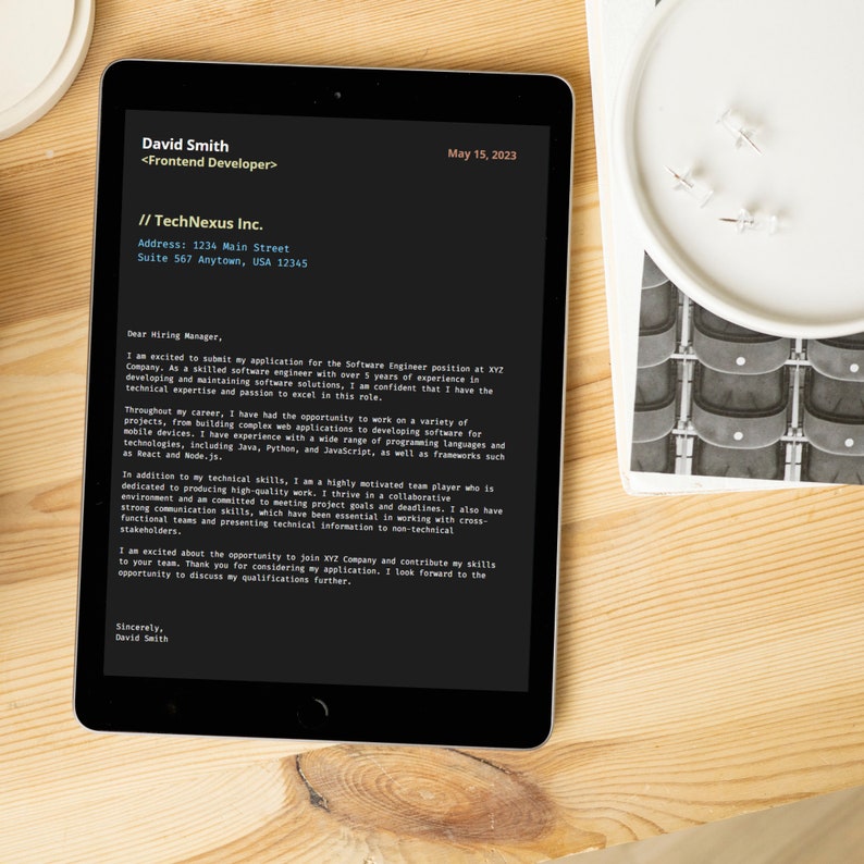 Printable Developer CV Template and Cover Letter - Etsy