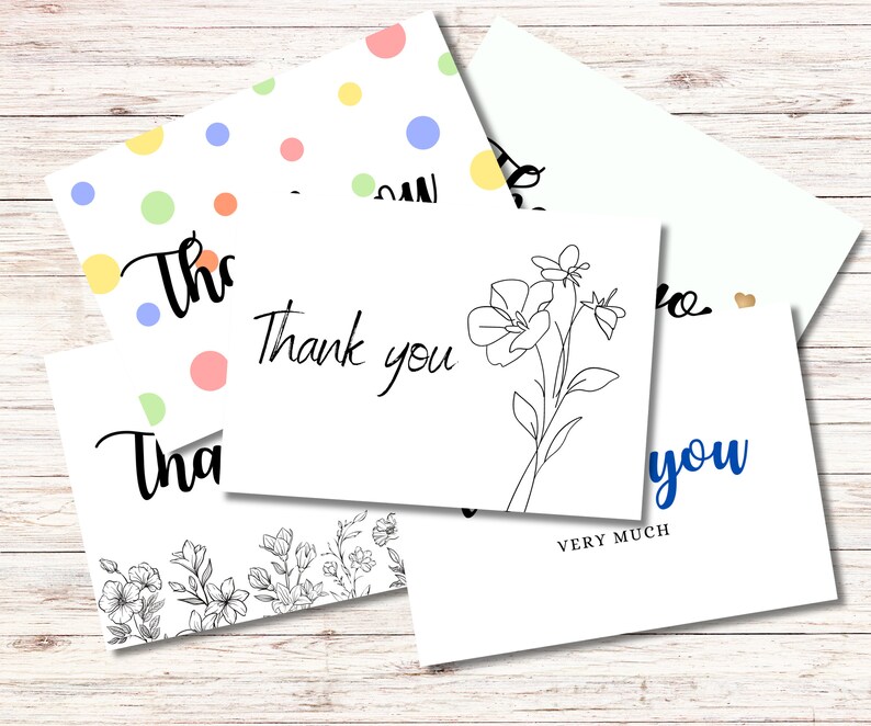 Printable Thankyou Card, Thank You Card - Etsy