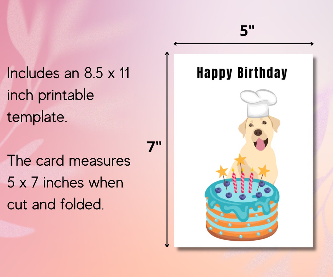 Printable Dog Birthday Card - Etsy