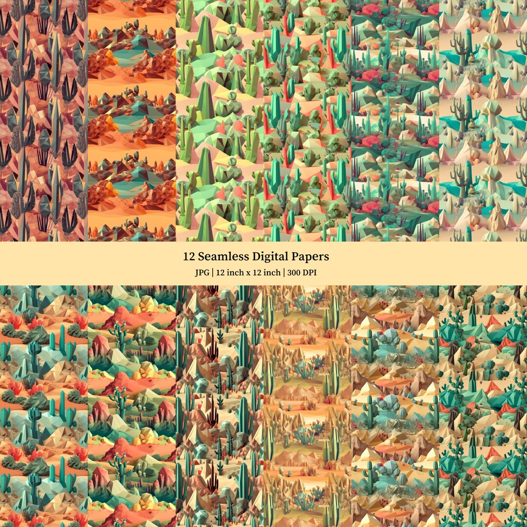 Arizona Desert Digital Paper Bundle - 12 JPG Files, Commercial Use ...