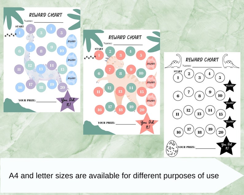 Dinosaur Reward Chart Printable Dinosaur Behavior Chart - Etsy