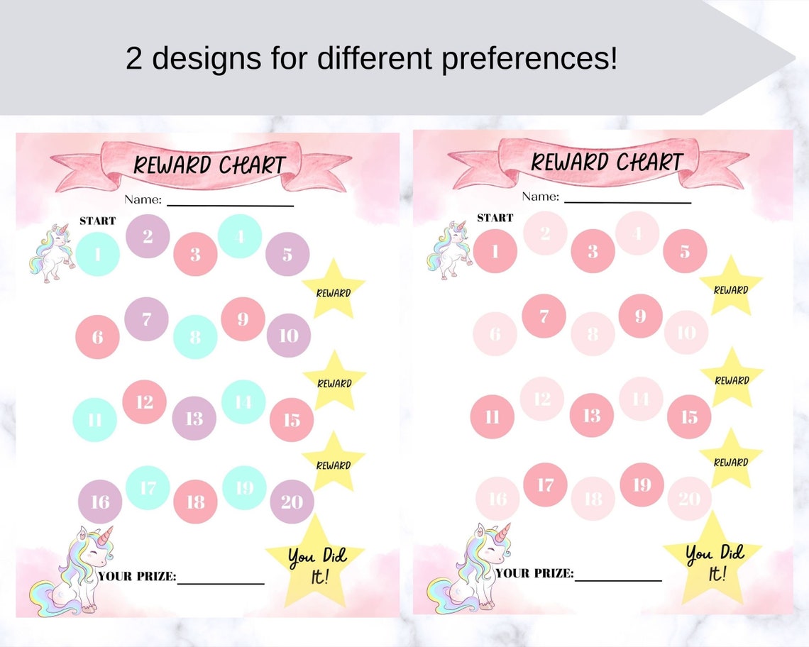 Unicorn Reward Chart | Printable Unicorn Behavior Chart | Daily Chore ...