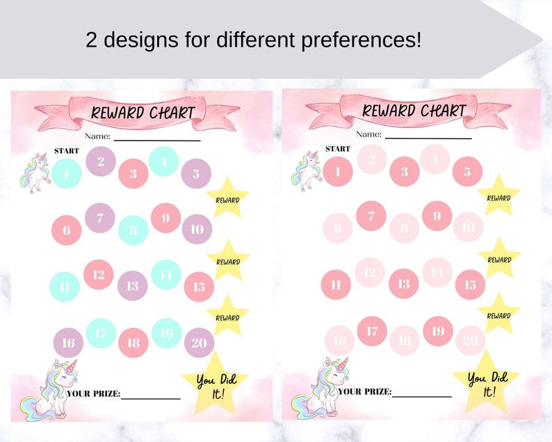 Unicorn Reward Chart | Printable Unicorn Behavior Chart | Daily Chore ...