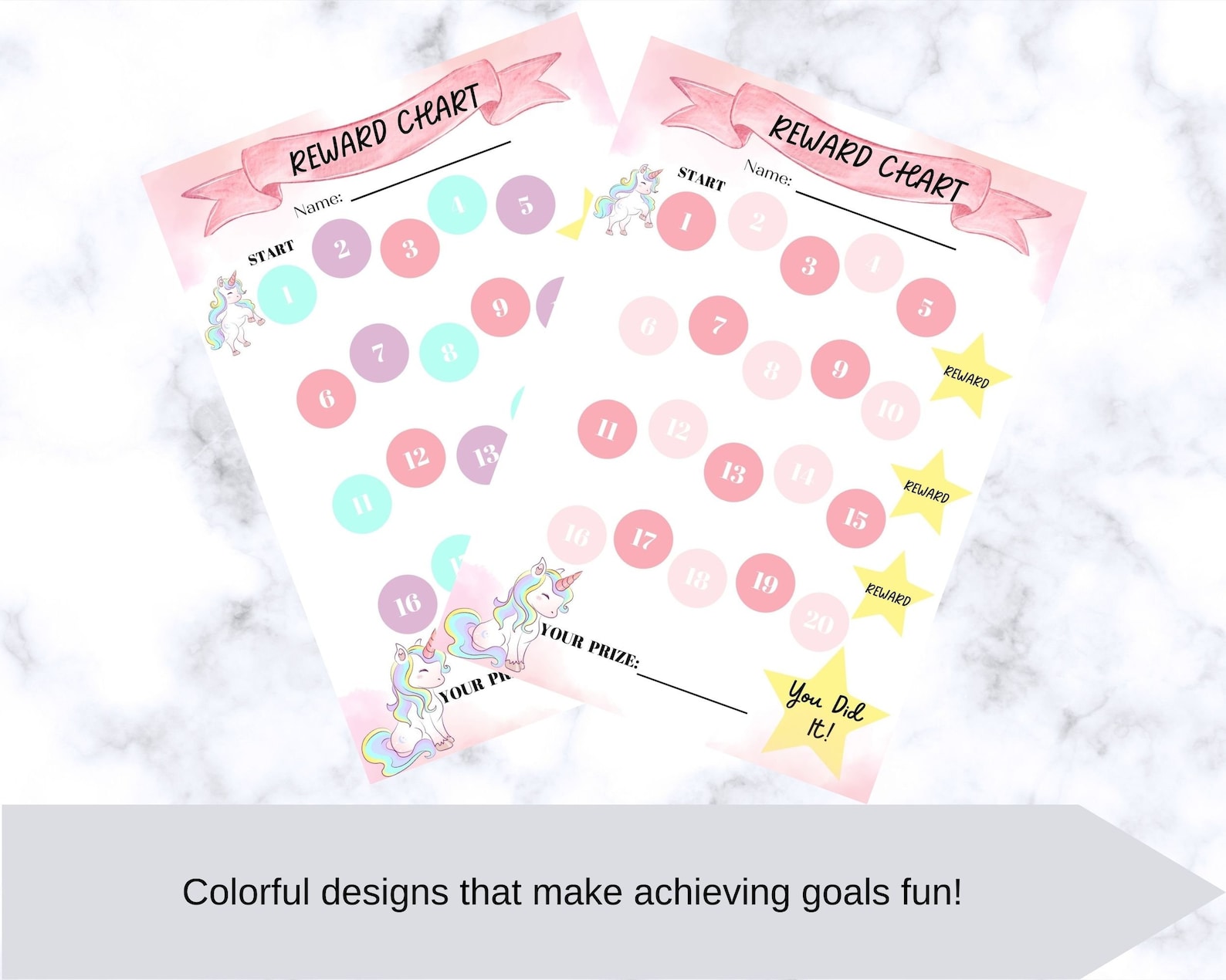 Unicorn Reward Chart Printable Unicorn Behavior Chart Daily Chore Chart ...