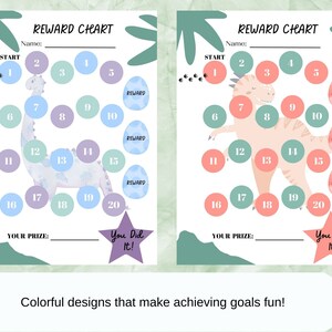 Dinosaur Reward Chart Printable Dinosaur Behavior Chart - Etsy