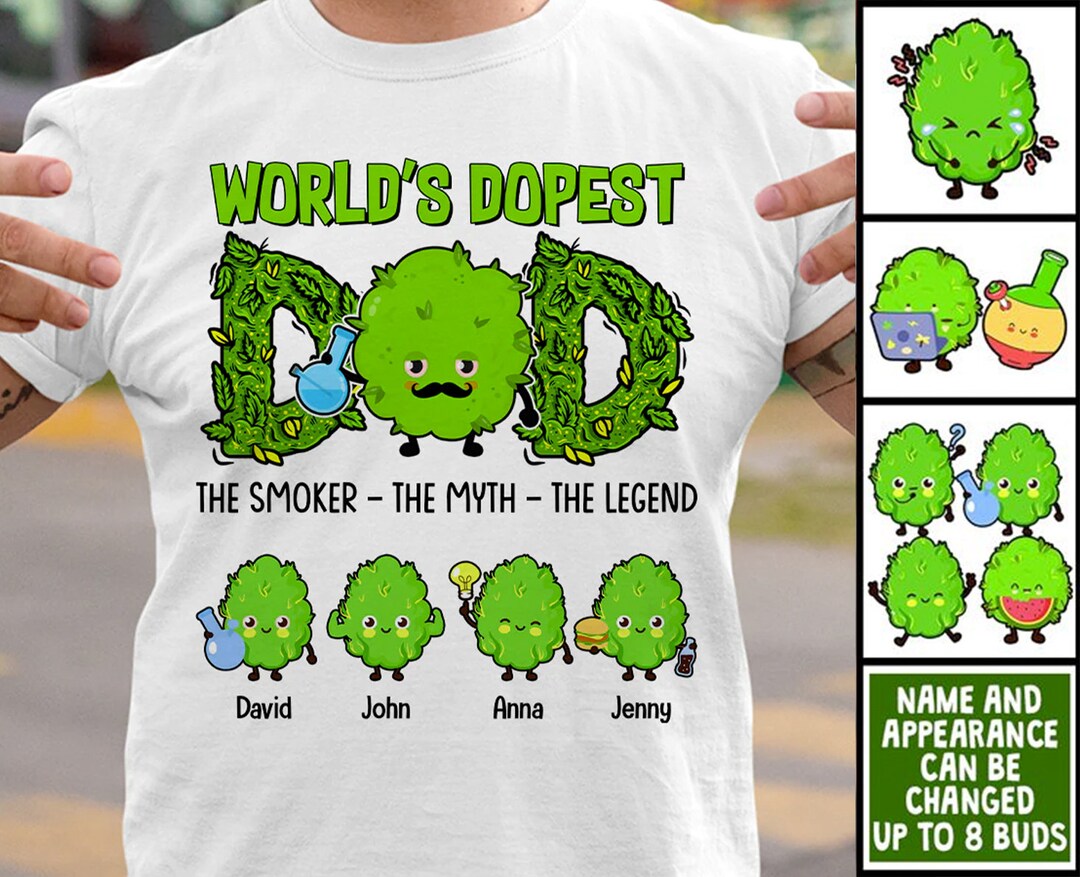 Personalized World Dopest Dad Shirt, Father's Day Gifts, Custom Lil ...