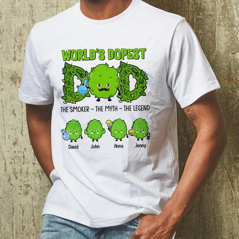 Personalized World Dopest Dad Shirt Father's Day Gifts - Etsy