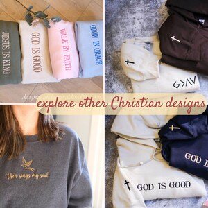 Embroidered by His Grace Hoodie| Embroidered Christian Hoodie Vintage ...