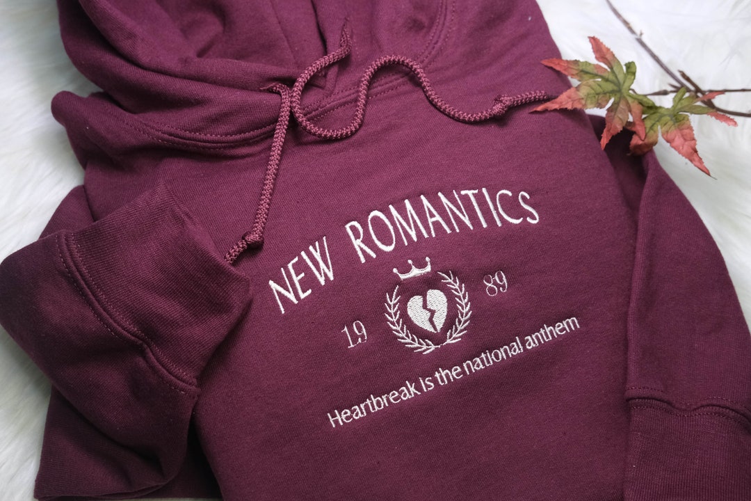 Heartbreak is the National Anthem Sweatshirt, New Romantics Embroidered ...