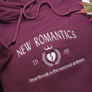 Heartbreak is the National Anthem Sweatshirt, New Romantics Embroidered ...