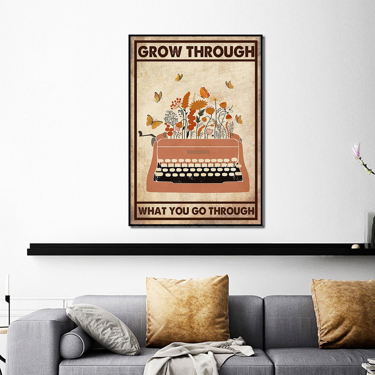 Grow Through What You Go Through Poster Poster Literary Wall - Etsy