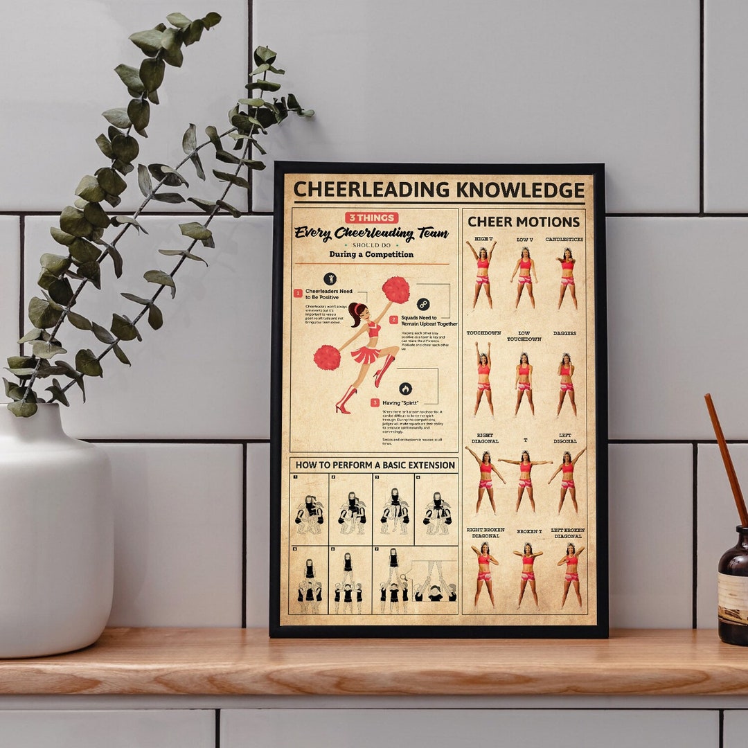 Cheerleading Life Lessons Poster, Cheerleading Poster, Gift for ...