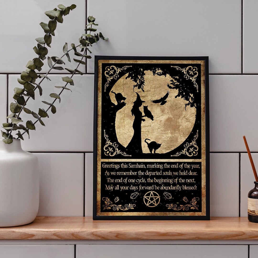 Witch Spell Poster, Witch Poster, Witches Decor, Halloween Poster ...