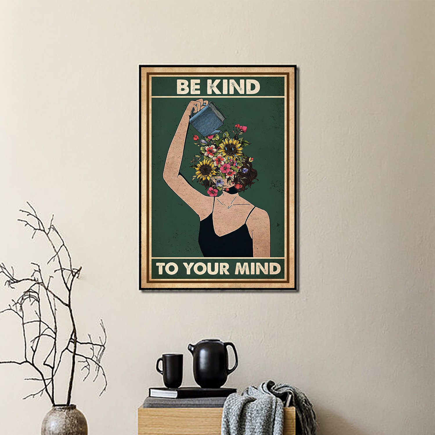 Be Kind to Your Mind Poster Book Posters Bookish Gifts - Etsy