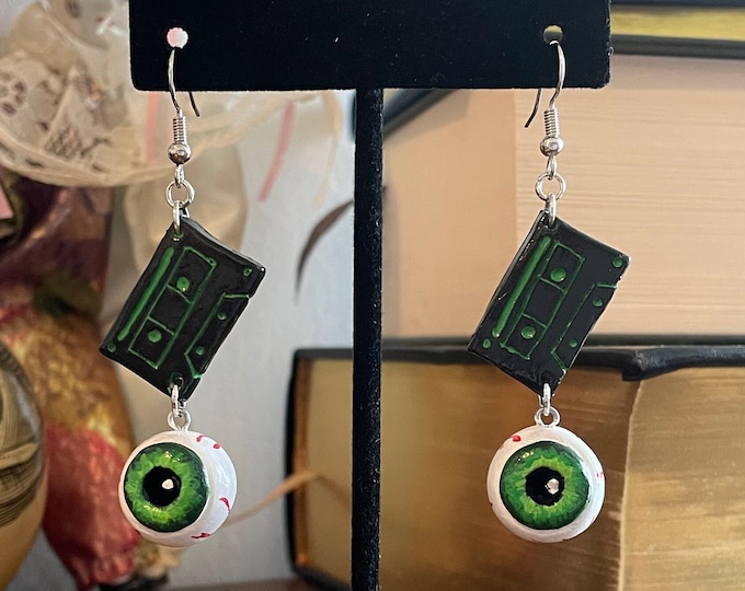 The Magnus Archives Inspired Handmade Casette/eye Earrings - TMA Fears ...
