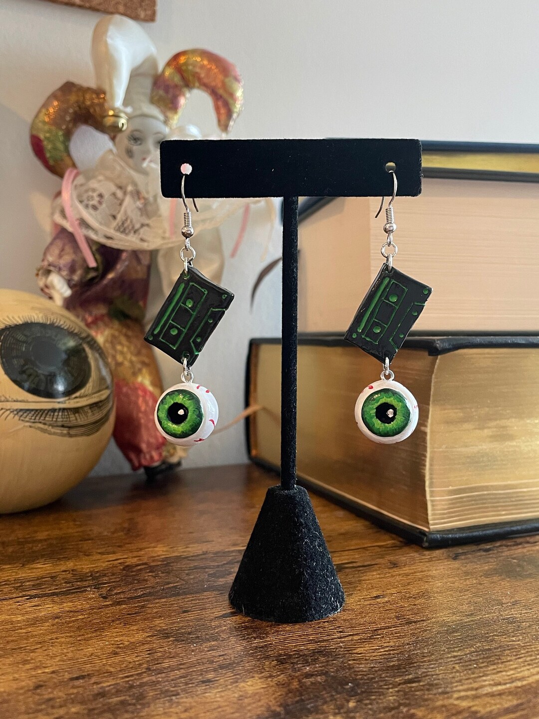 The Magnus Archives Inspired Handmade Casette/eye Earrings - TMA Fears ...