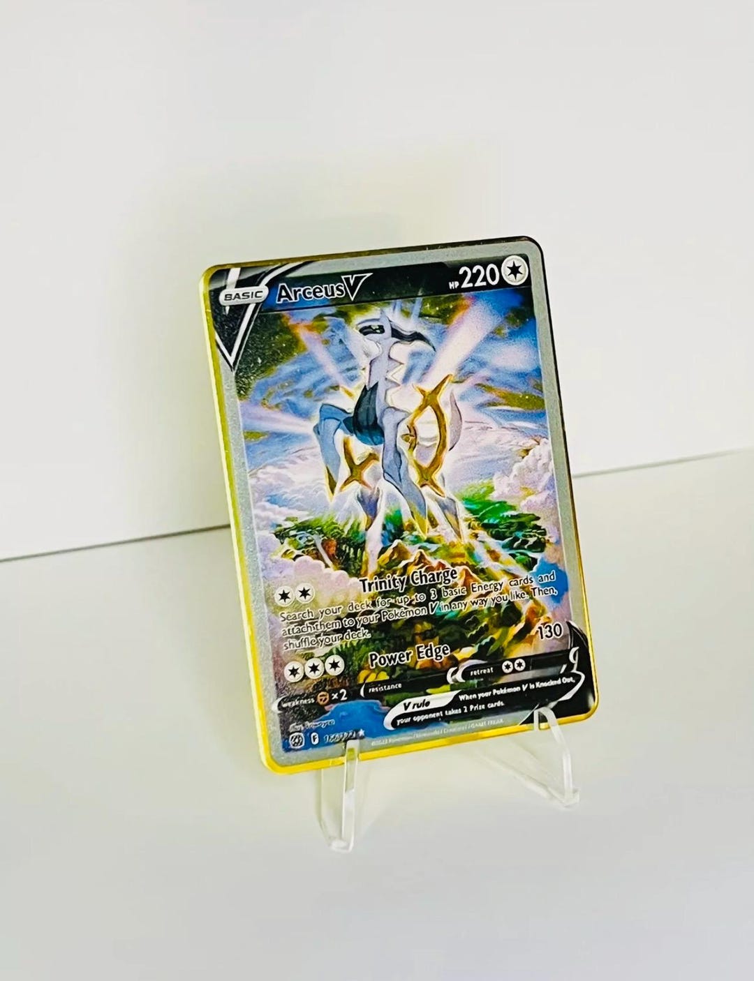 Arceus VMAX Gold Metal Custom Fan Card - Etsy
