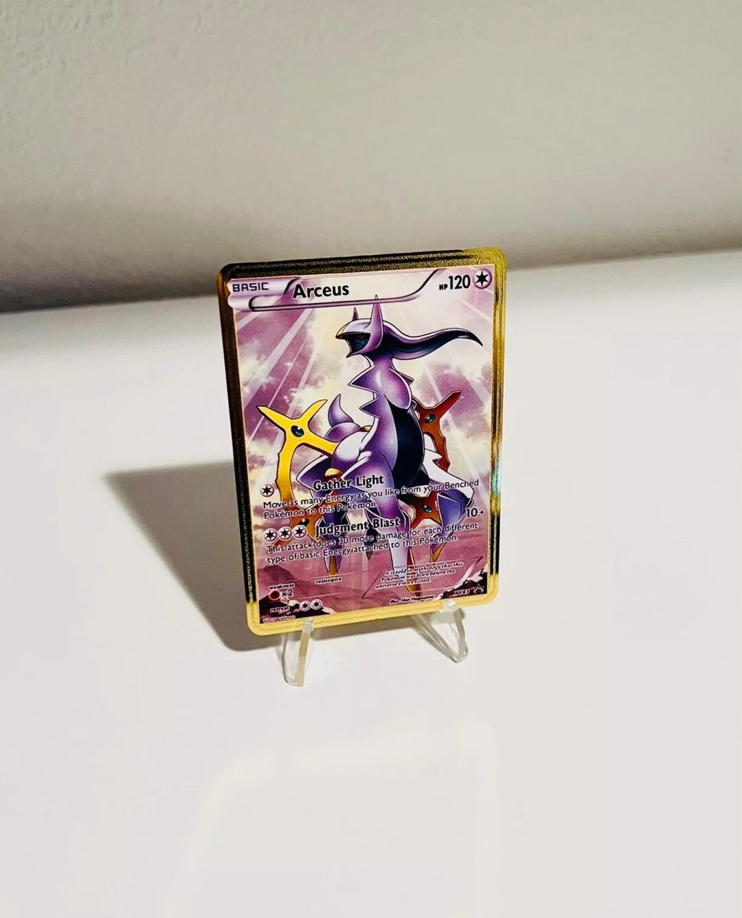 Arceus VMAX Gold Metal Custom Fan Card - Etsy
