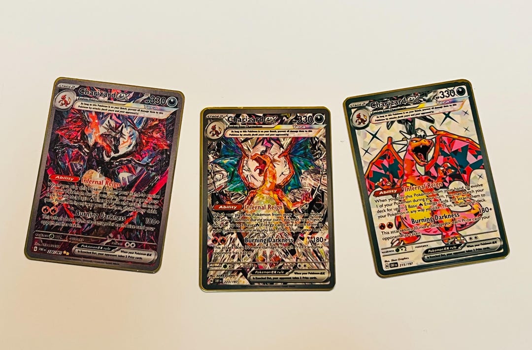 Charizard 3 Gold Metal Custom Fan Card - Etsy