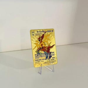 Arceus VMAX Gold Metal Custom Fan Card - Etsy
