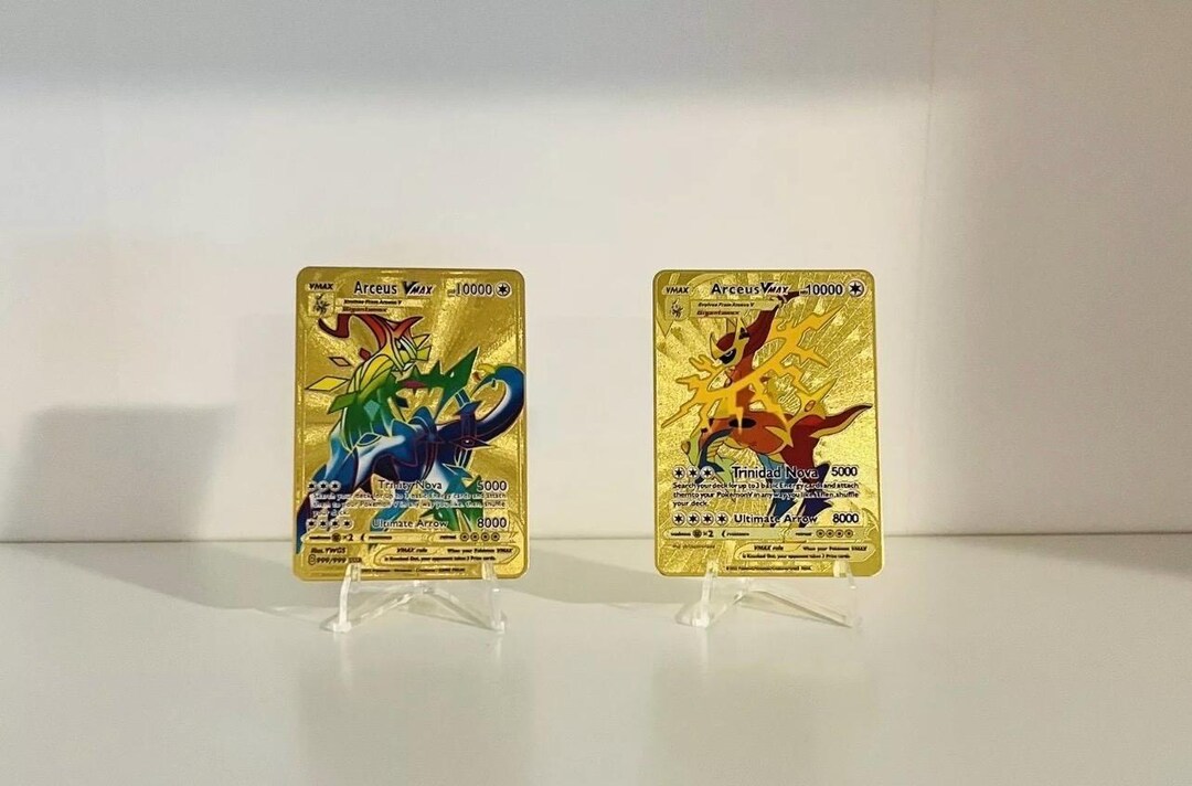 Arceus VMAX 2 Gold Metal Custom Fan Card - Etsy
