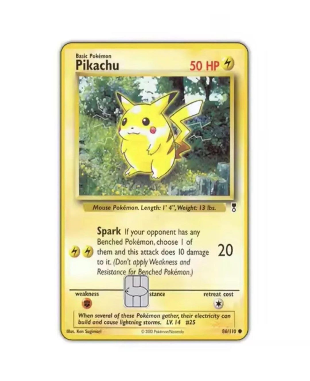 Pikachu Credit Debit Card Skin Decal Sticker Vinly Small Chip - Etsy