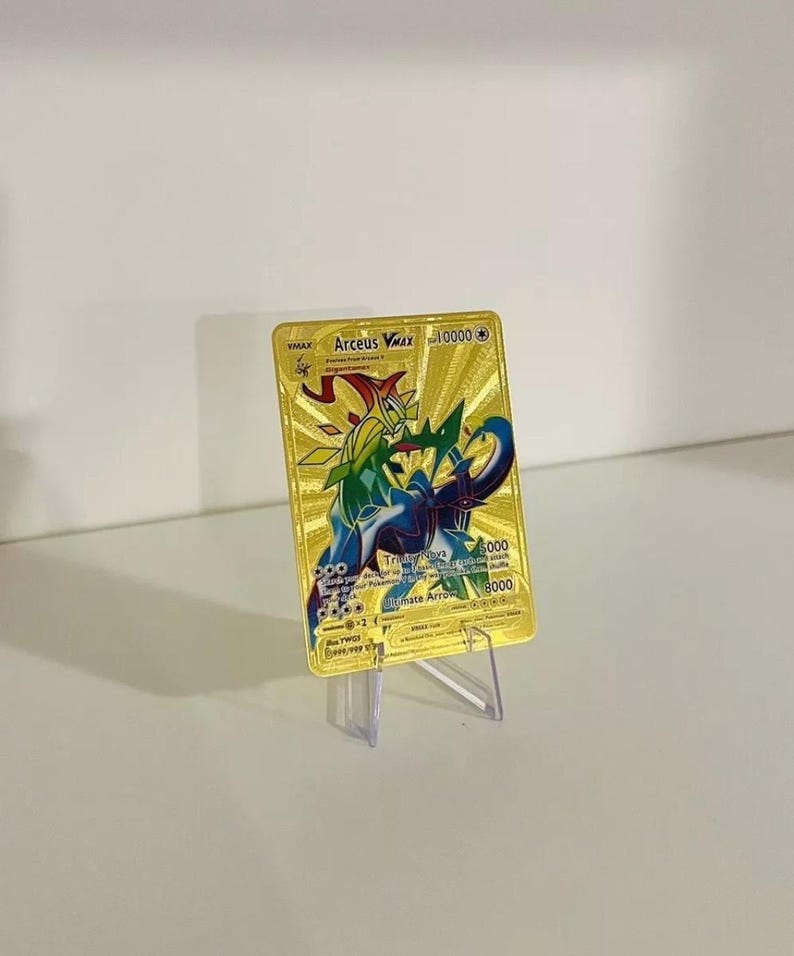 Arceus VMAX Gold Metal Custom Fan Card - Etsy