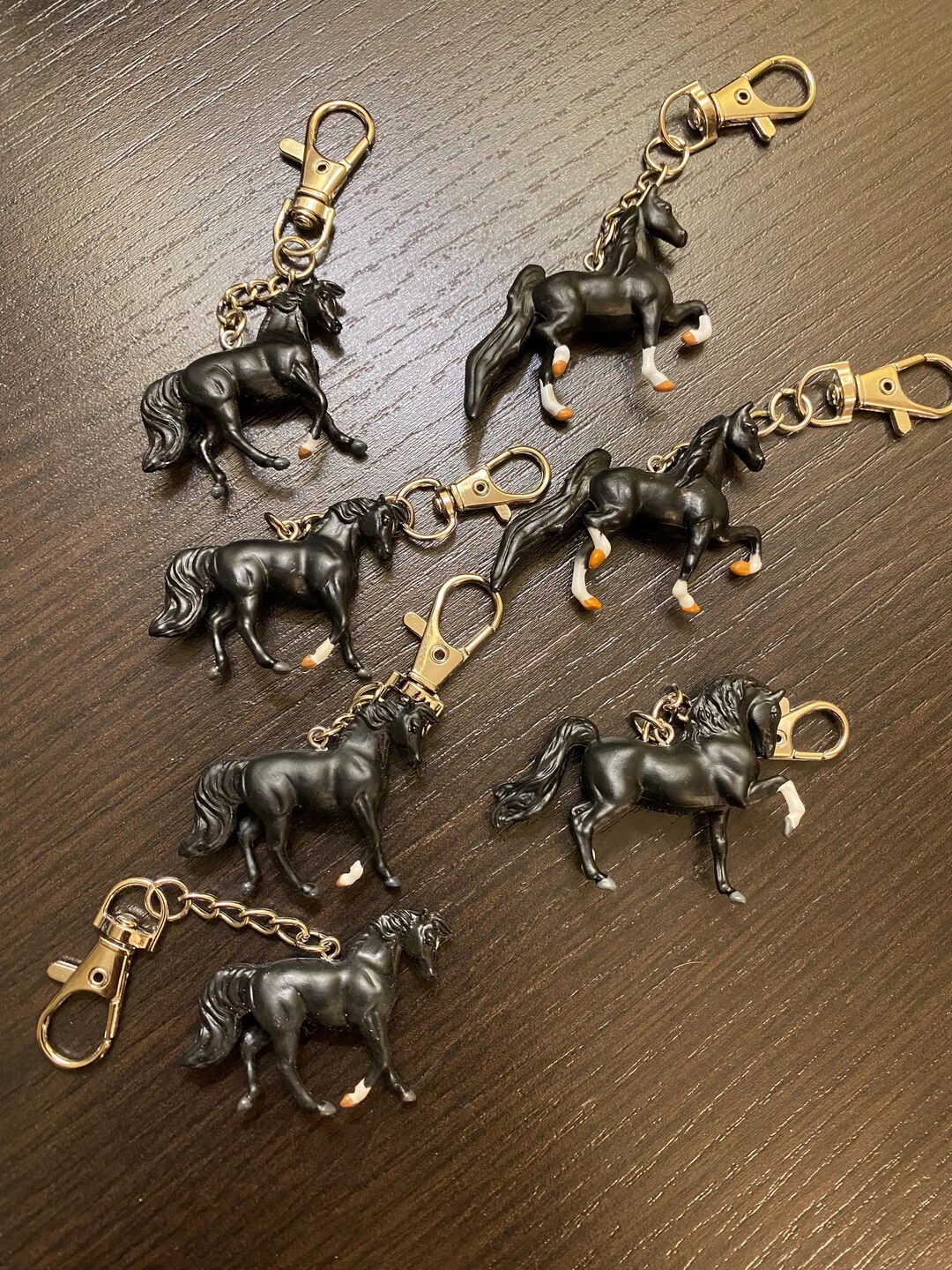 Black Horse Keychain Purse Charm, All Shades, Running Walking Rearing ...