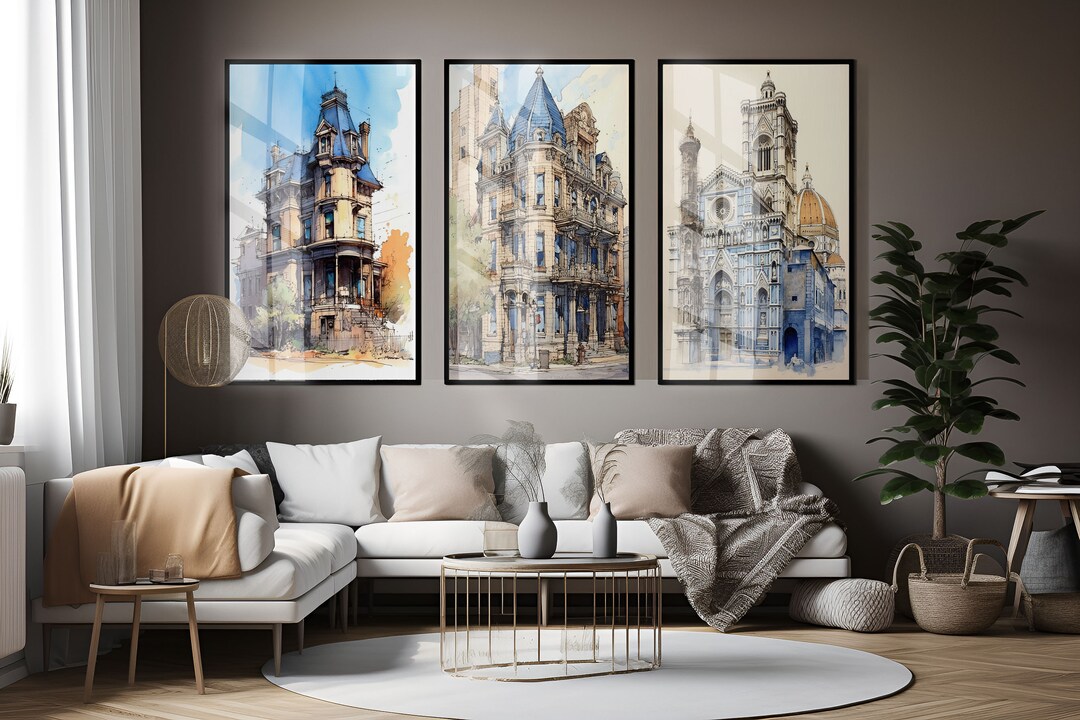 Dallas Landmarks Ink Prints: Minimalist Cityscape Wall Decor (digital ...