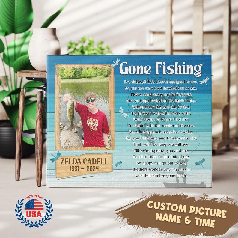 Personalized Memorial Gift for Fisherman: in Loving Memory Keepsake ...