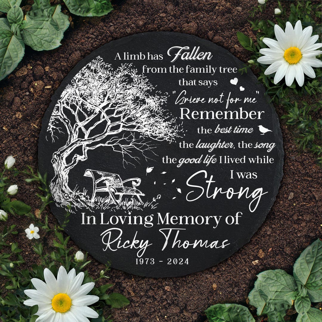 Personalized Memorial Slate Stone: in Loving Memory Remembrance ...