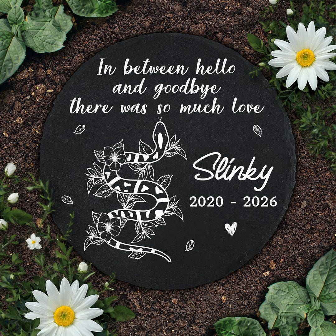 Personalized Snake Memorial Stone - Custom Slate Pet Memorial Plaque ...
