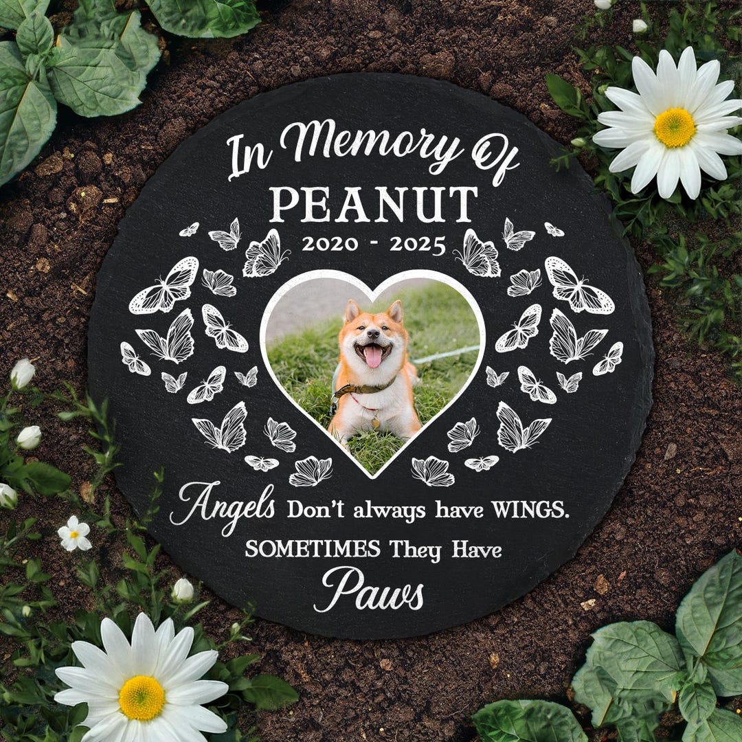 Personalized Dog Memorial Gift: Custom Pet Portrait Stone, Dogs ...